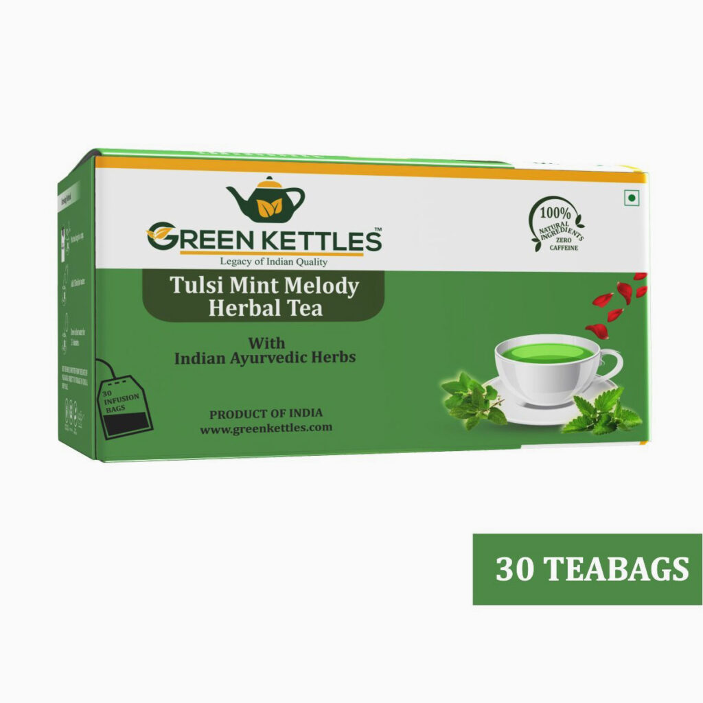 Tulsi Mint Melody Herbal Tea – Green Kettles Food and Beverages